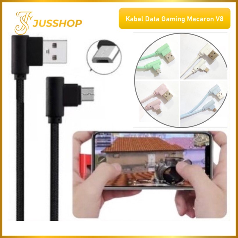 Jual Kabel Data Gaming Macaron FastCharging Type Micro/V8 | Shopee Indonesia