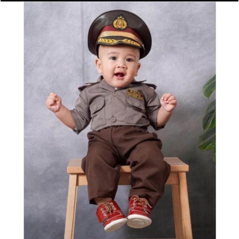 Jual Kostum Photoshoot Seragam polisi Baby & Anak //Kostum Anak Viral ...