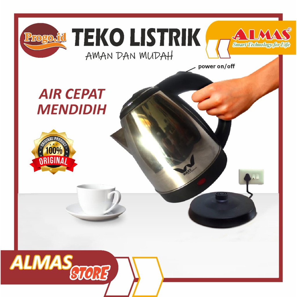 Jual Teko Listrik Low Watt Teko Air Panas Pemanas Air Listrik Ketel ...