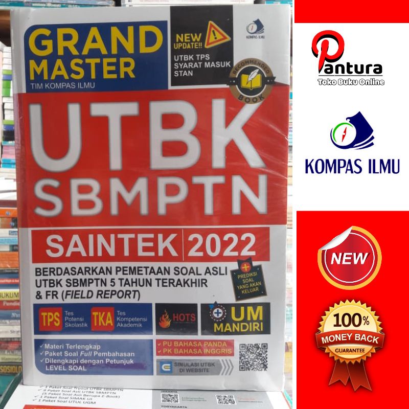 Jual UTBK SBMPTN Saintek 2022 Terbaru Grand Master Buku Bank Soal Kisi Kisi Terlengkap Buku Utbk ...