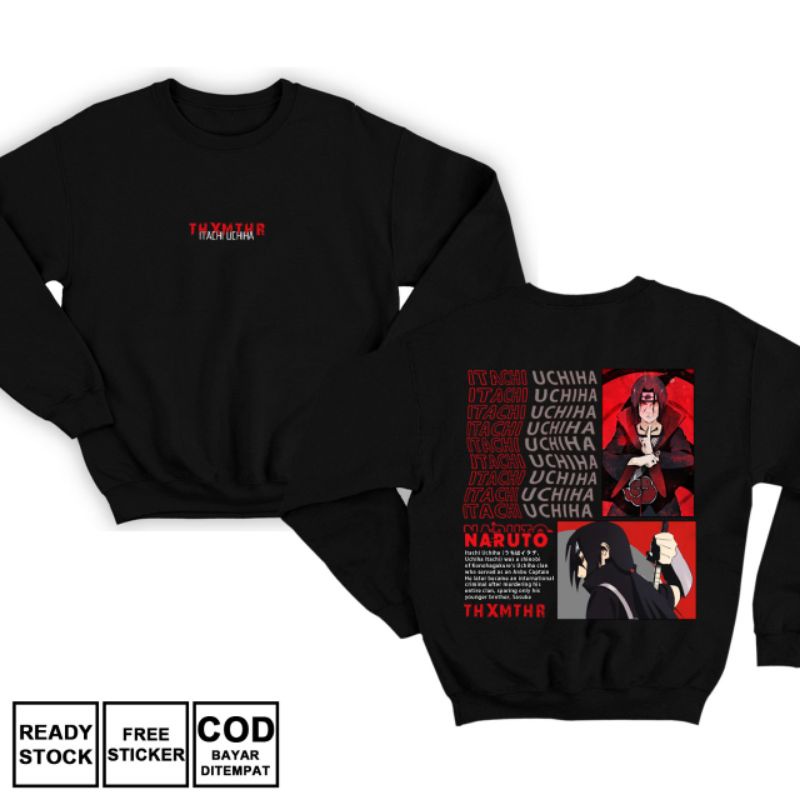 Jual SWEATER ITACHI UCHIHA ANIME MANGA NARUTO ANBU KONOHA UCHIHA CLAN ...