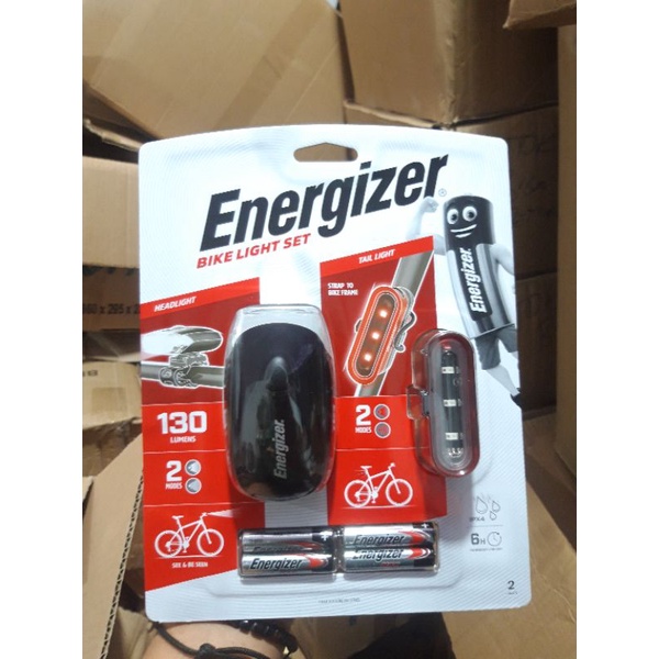 Jual LAMPU SEPEDA / ENERGIZER BIKE LIGHT SET 130 LUMENS/DEPAN BELAKANG ...