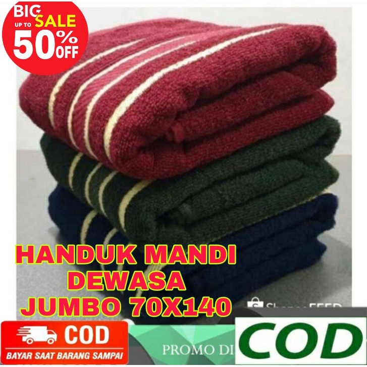 Jual HANDUK MANDI DEWASA TEBAL SUPER JUMBO 75X150 | Shopee Indonesia