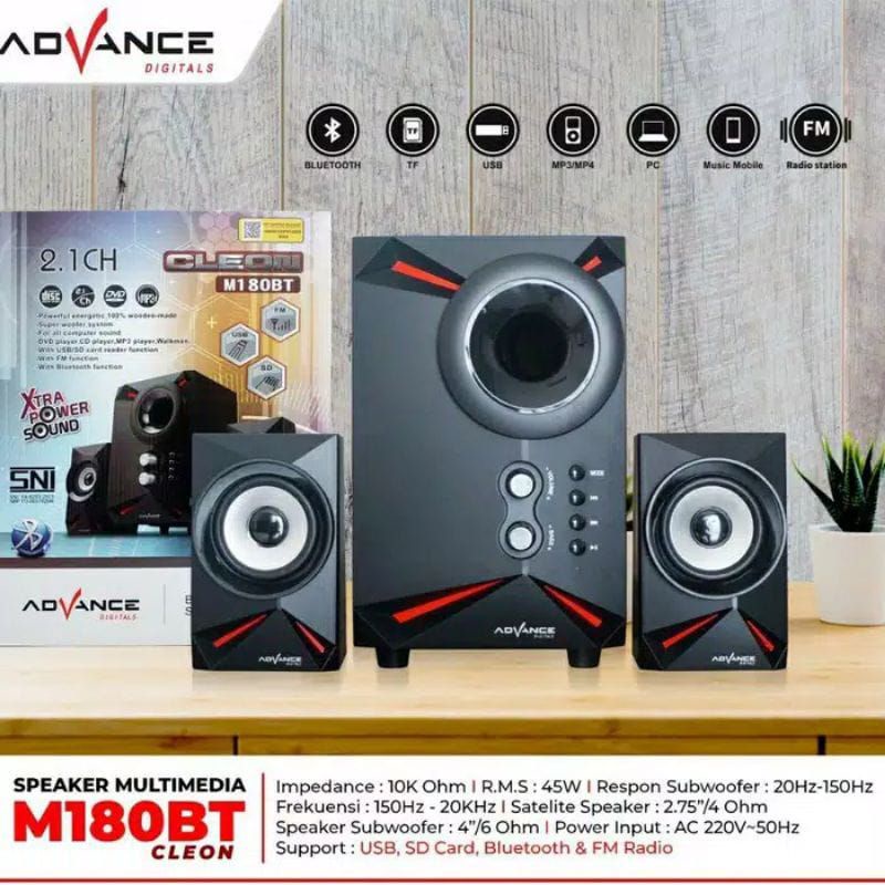 Jual Original Advance Speaker Aktif Portable M180 BT M15Bt M25BT cleon Bluetooth Subwoofer BASS ...