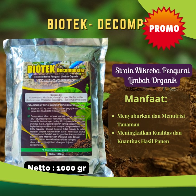 Jual BIOTEK DEKOMPOSTER Bakteri Pengurai Limbah, Pupuk Kompos, Anti ...