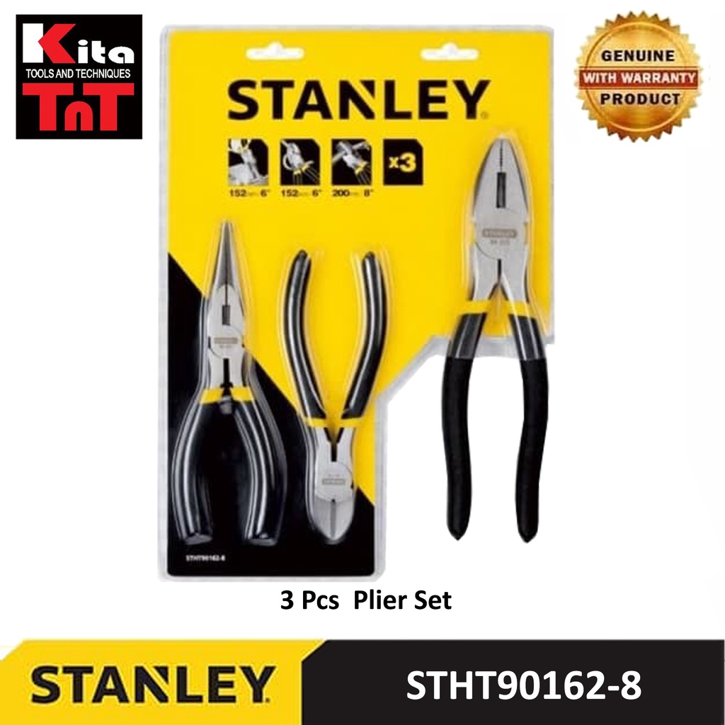 Jual STANLEY - Tang 3 Pcs Basic Pliers Set / Tang Set - STHT90162-8 ...