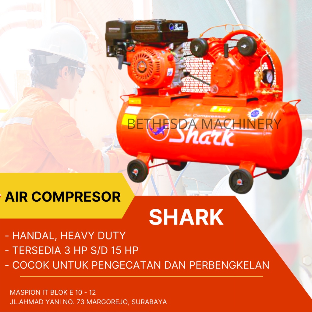 Jual Mesin Kompresor AMP-FG 10 HP UNLD Shark 10HP Compressor Unload 12 ...