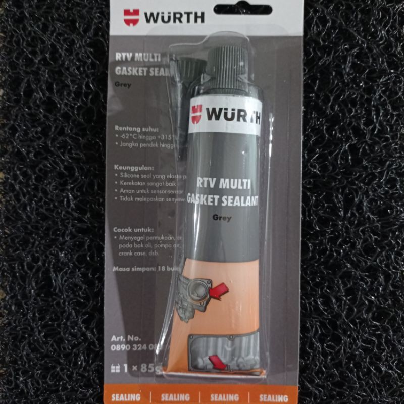 Jual WURTH RTV Multi Gasket Sealant Grey 85 gr lem silicone silikon ...