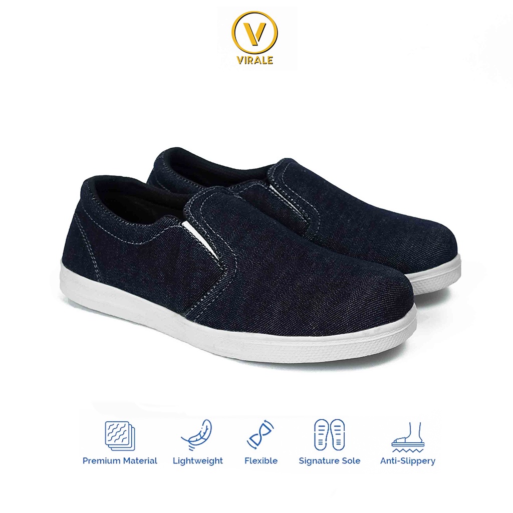 Jual Sepatu Slip On Pria Casual Murah Original Sepatu Pria Virale SC-01 ...
