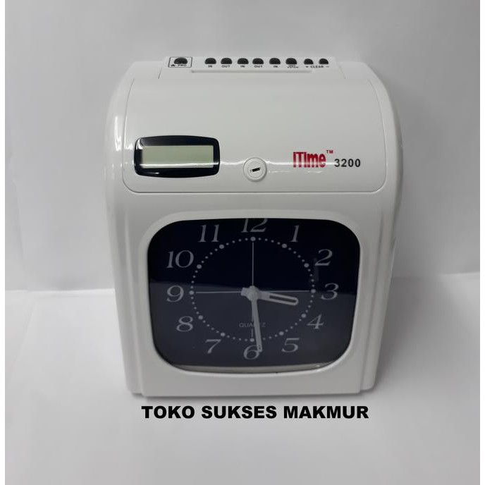 Jual Mesin Absensi iTime 3200 TIME RECORDER + 1 pack kartu absen ...