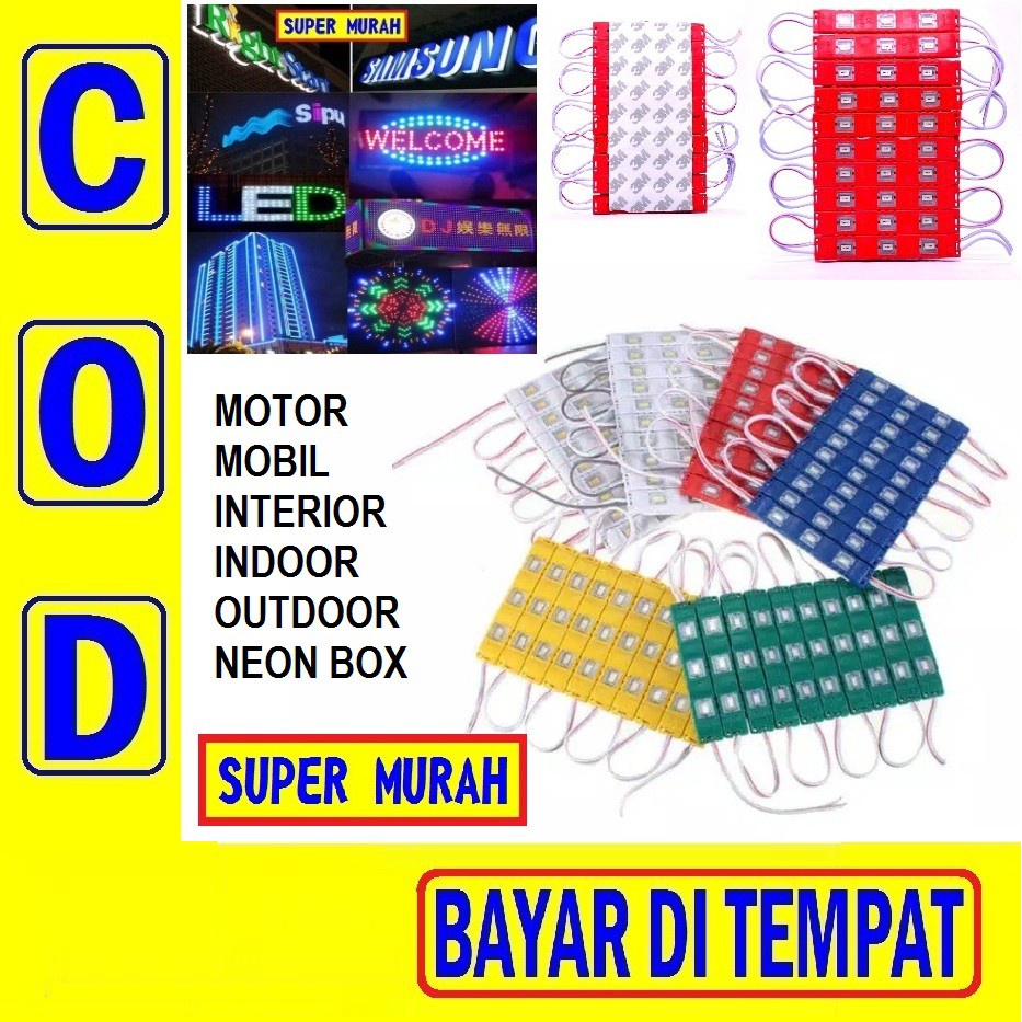 Jual PAC 17J Led Modul 3mata Lampu Strip 3 Titik Mata 12v 12 Volt Smd 5730 Mobil Motor Interior ...