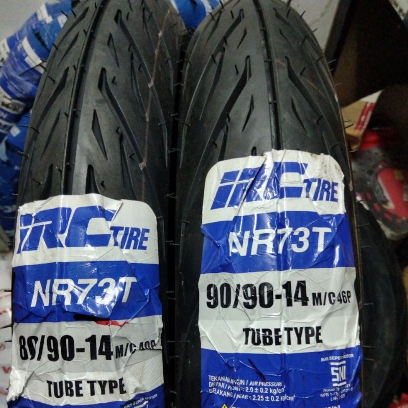 Jual PAKET SEPASANG SATUAN BAN IRC 80/90-14+90/90-14 NR73T NF59 TUBE TYPE BAN SET LUAR MOTOR ...