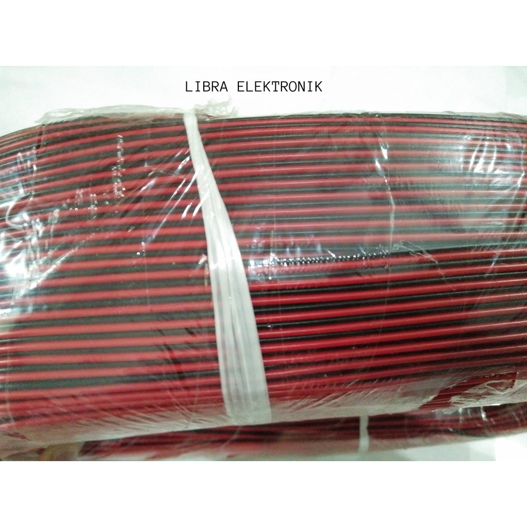 Jual Kabel Dempet 2 Hitam Merah Tembaga Rambut Asli Per Meter | Shopee ...