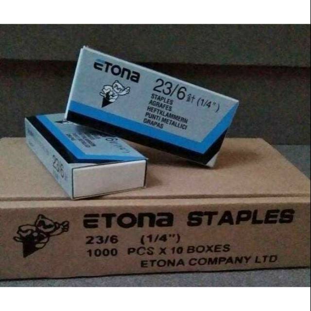 Jual ISI STAPLES ETONA NO.23/6 (1/4") | Shopee Indonesia