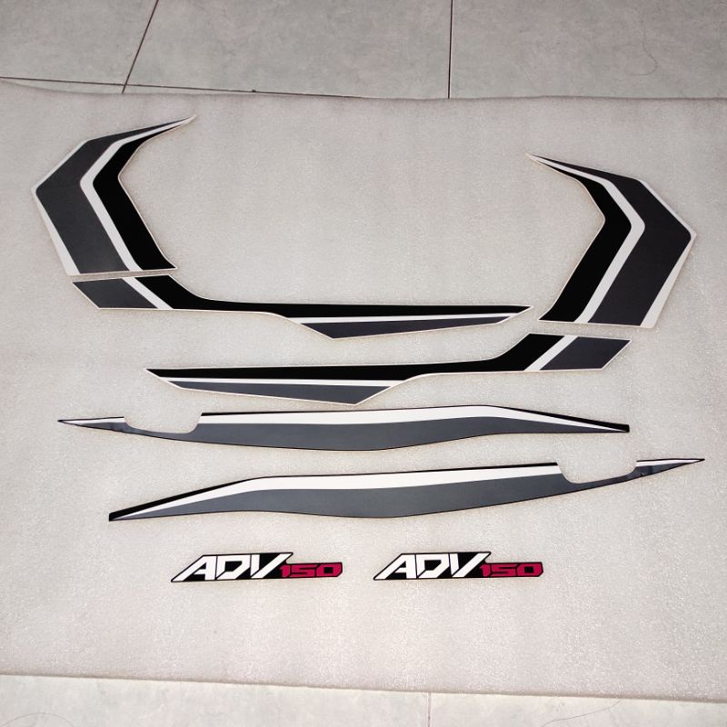 Jual Stiker stripping striping decal graphic Honda ADV 150 Putih hitam ...