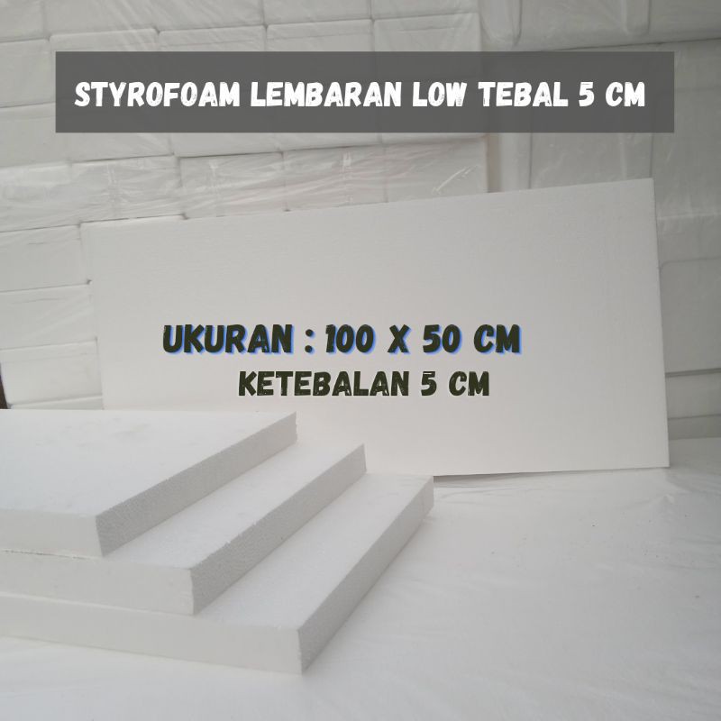 Jual lembaran styrofoam 5 cm low / lembaran sterofoam 5 cm low | Shopee ...
