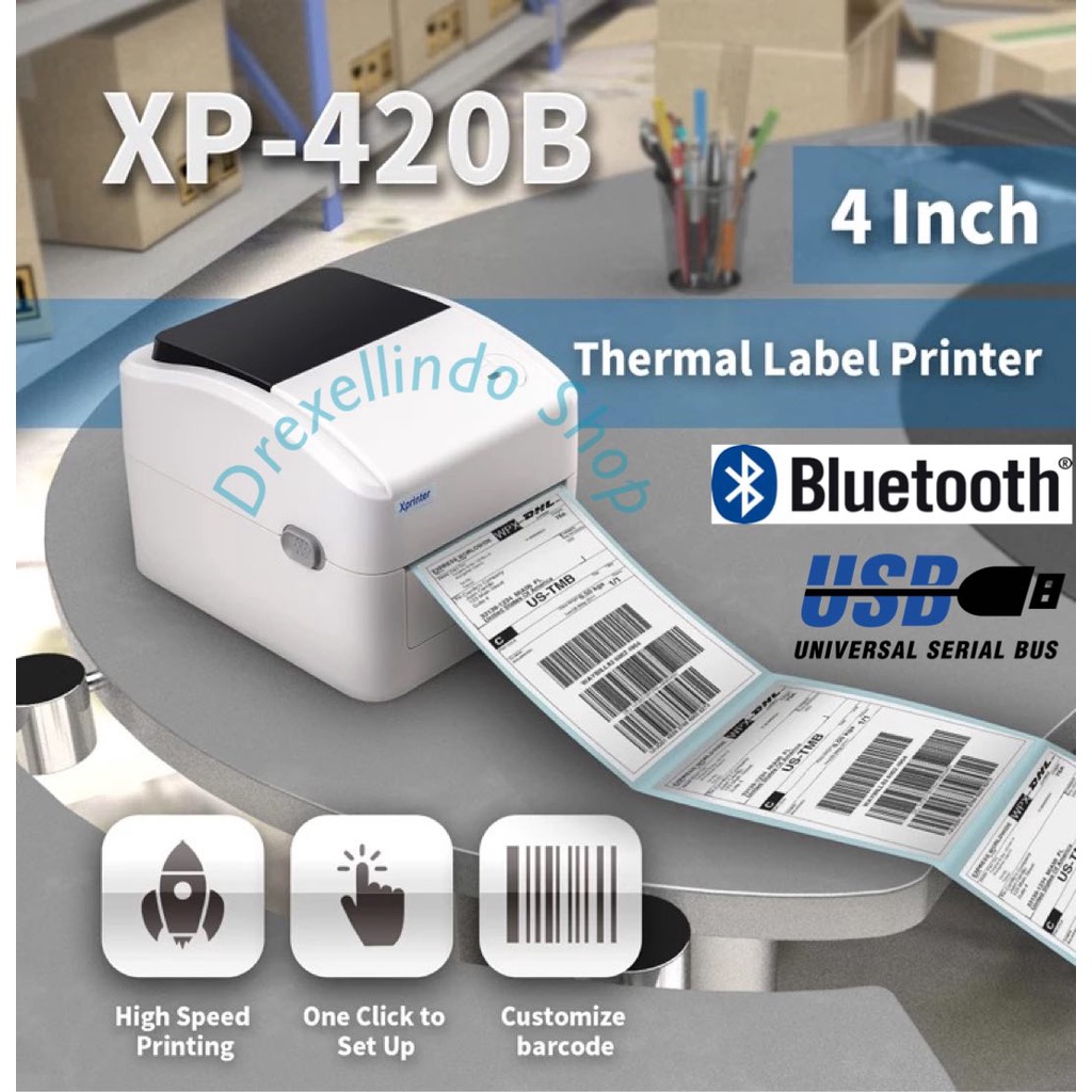 Jual XPRINTER XP-420B / XP420B / 420B Label Barcode Sticker Thermal USB ...