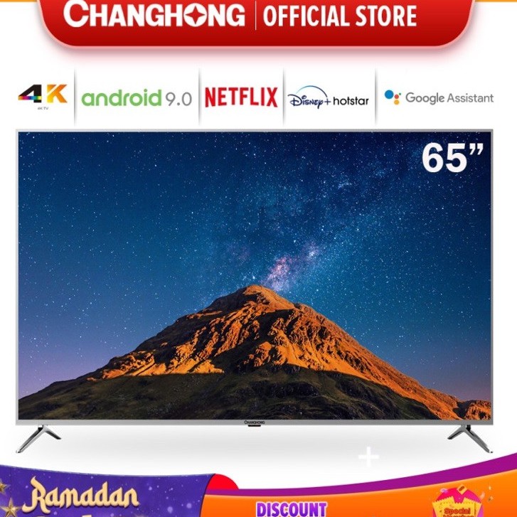Jual ANDROID TV CHANGHONG U65H7A 65 Inch 4K UHD Android 9.0 Garansi ...