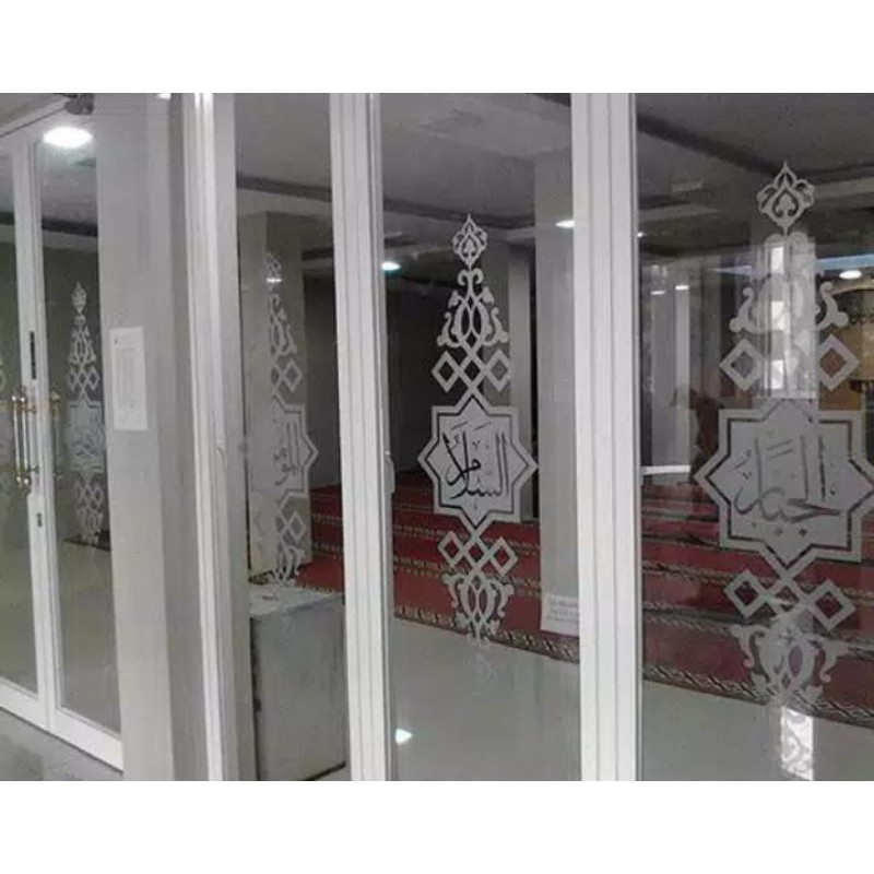 Jual STICKER KACA PINTU JENDELA MASJID MUSHOLA KALIGRAFI | Shopee Indonesia