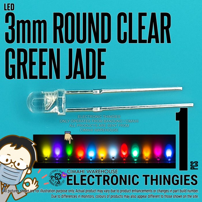Jual LED 3MM CLEAR GREEN JADE HIJAU TUA LAMPU | Shopee Indonesia