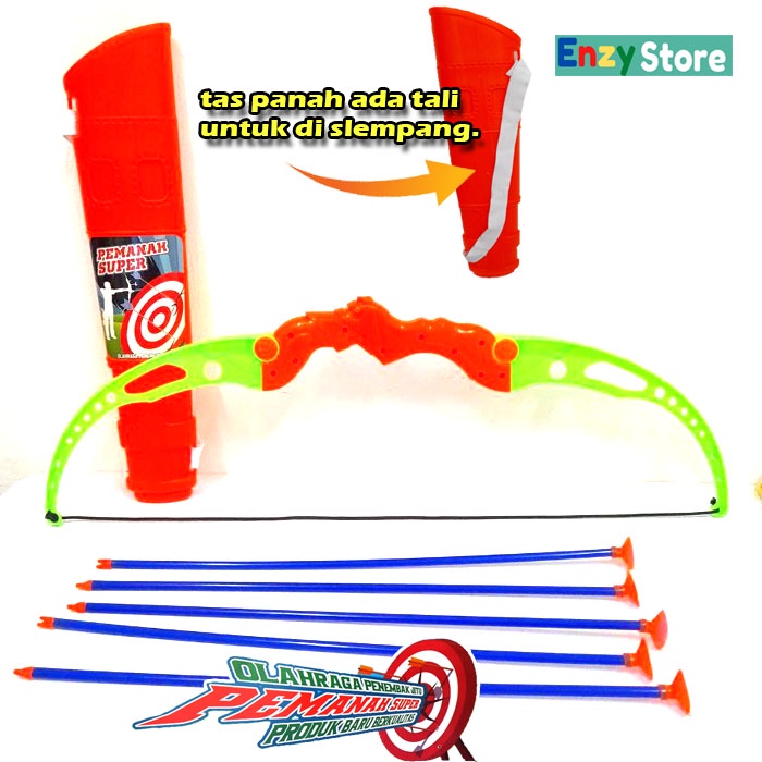Jual MAINAN ANAK PANAH PANAHAN EDUKASI SPORT PEMANAH SUPER 1 SET BUSUR ...