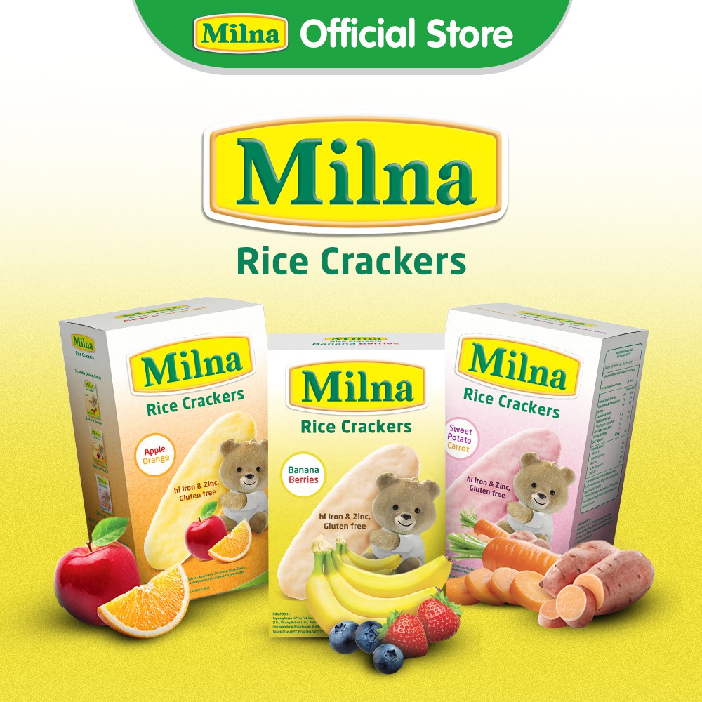 Jual Milna Rice Crackers Apple Orange 20Gr | Shopee Indonesia