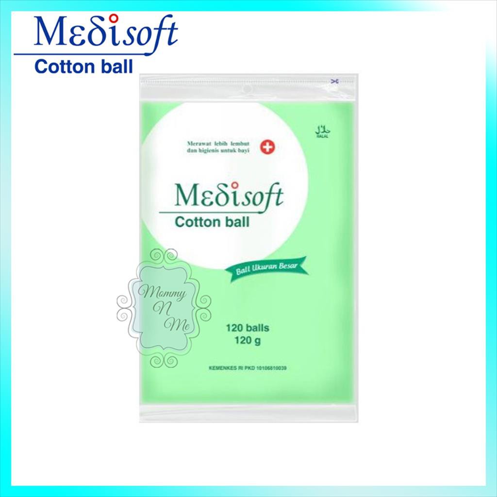 Jual medisoft cotton ball hijau 120 balls 120gr | Shopee Indonesia