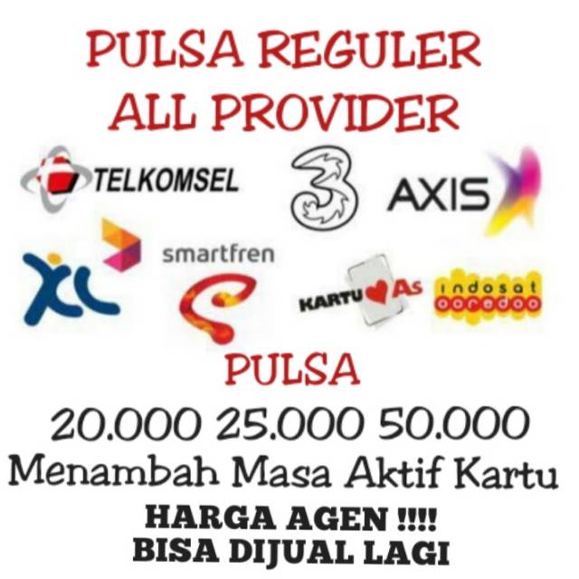 Jual PROMO!!! PULSA REGULER ALL OPERATOR 20K 25K 50K AXIS, XL ...