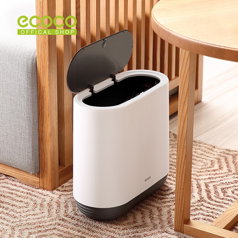 Jual Ecoco Pressing type trash can - Kotak tempat sampah simple elegan luxury slims | Shopee ...
