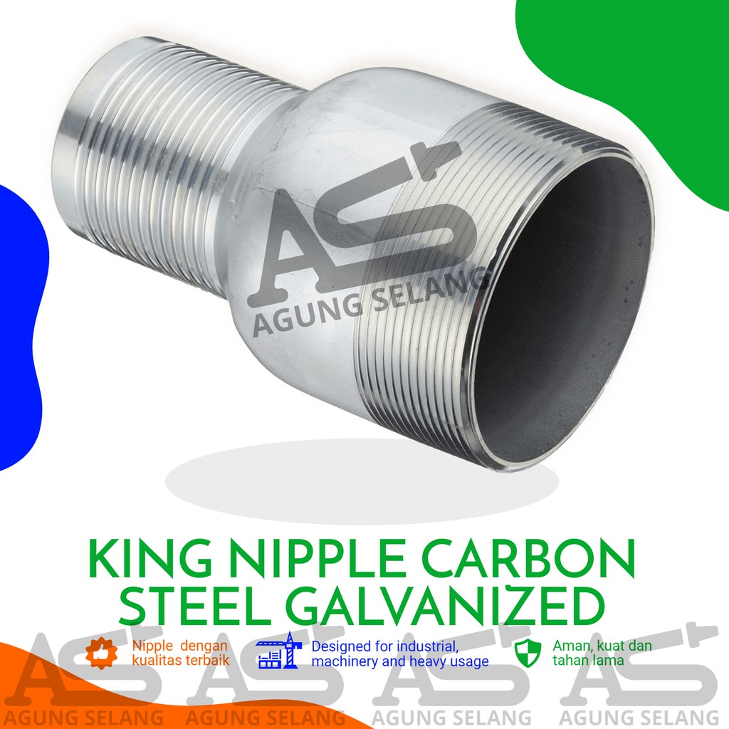 Jual King Nepel 1 1/4 inch Besi Galvanis King Nepple 1 1/4" Nipple Selang | Shopee Indonesia