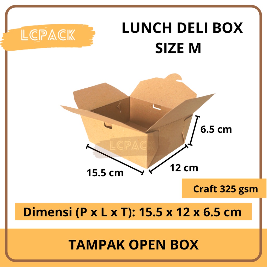 Jual PAPER DELI BOX FOOD PAIL PAPER LUNCH BOX PAPER RICE BOX DELIBOX ...