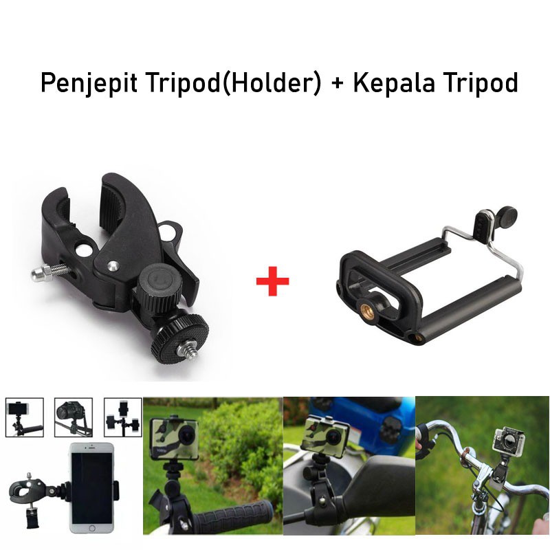 Jual Universal Holder Clamp Plus U Mount Penjepit Tripod Light Stand ...
