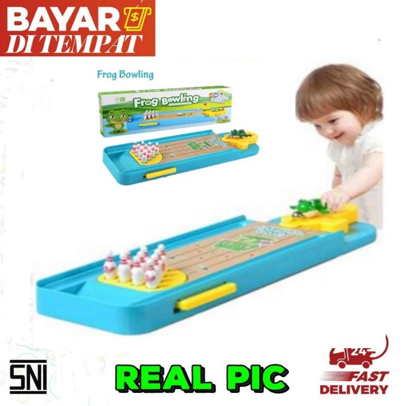 Jual Mainan Edukasi anak Bowling frog / Kado Mainan Anak bowling kodok ...
