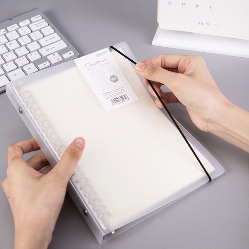 Jual Binder / Notebook Deli Bening Clear A5 / B5 Free refill 60 lembar ...