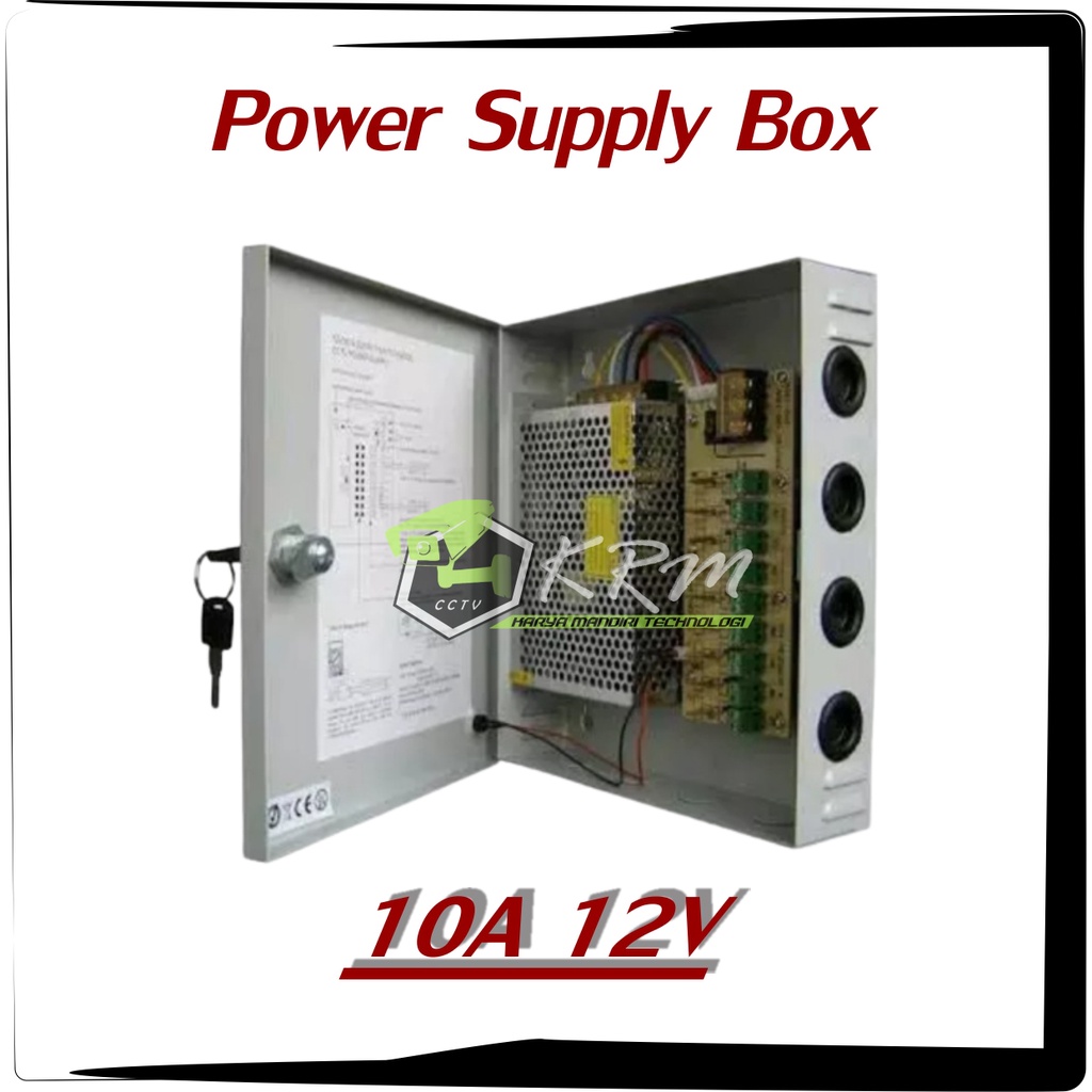 Jual Panel Box Power Supply 9Ch PSU DC 12V 10A | Shopee Indonesia