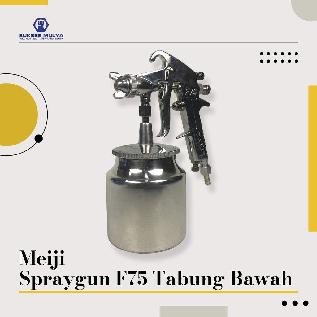 Jual MEIJI Spray Gun F-75 Nozzle 1.5 Tabung Bawah 750ml Semprot Cat ...