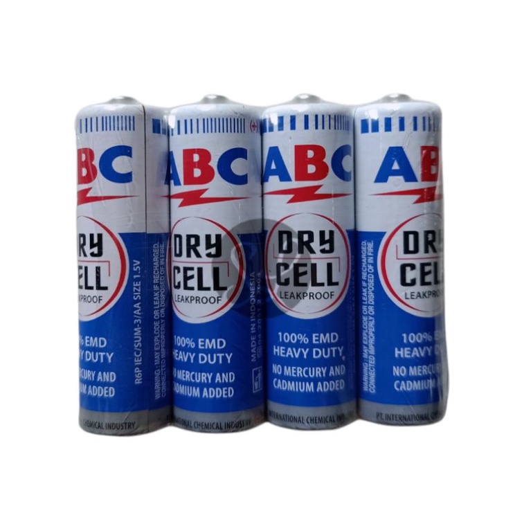 Jual Baterai ABC / Batre ABC Biru Size AA (Isi 4 pcs) | Shopee Indonesia