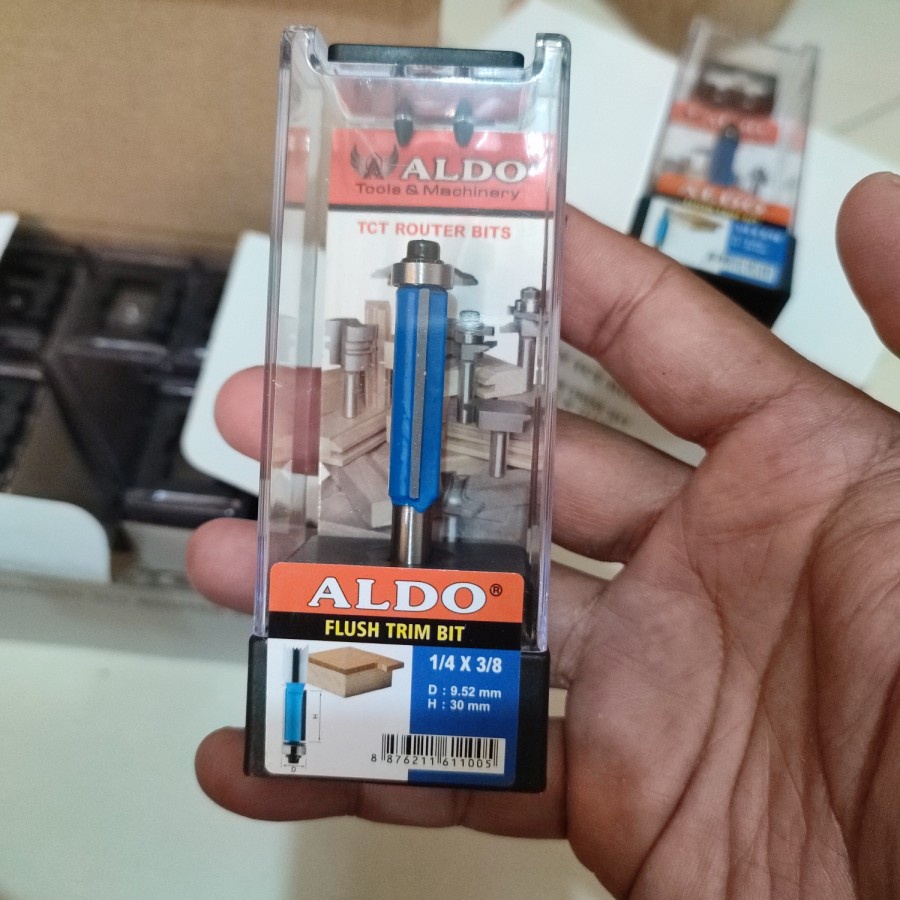 Jual Flush Trim Bit Mata Profil Router Straight Bit 1/4" x 9.52mm ...