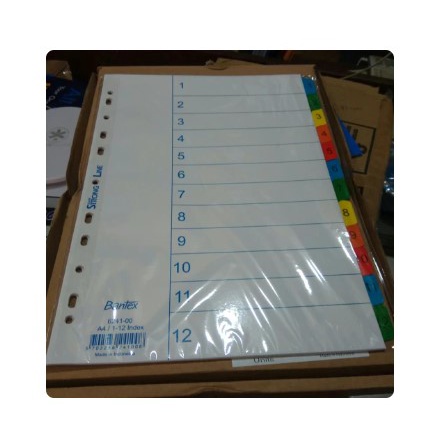 Jual Divider Pembatas Bantex 6241-00 A4 1 - 12 index Warna | Shopee ...