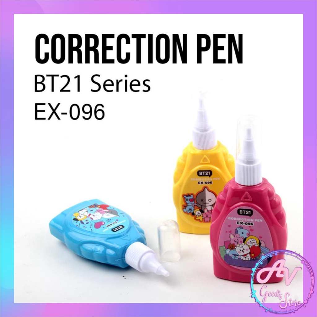 Jual Tip Ex BT21 EX-096 / Tipe X BOTOL BTS / Correction Fluid / 1Pcs ...