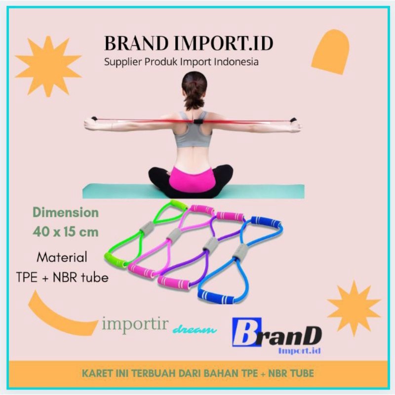 Jual Tali Stretching Yoga Fitness Power Resistance - Mix Color | Shopee ...
