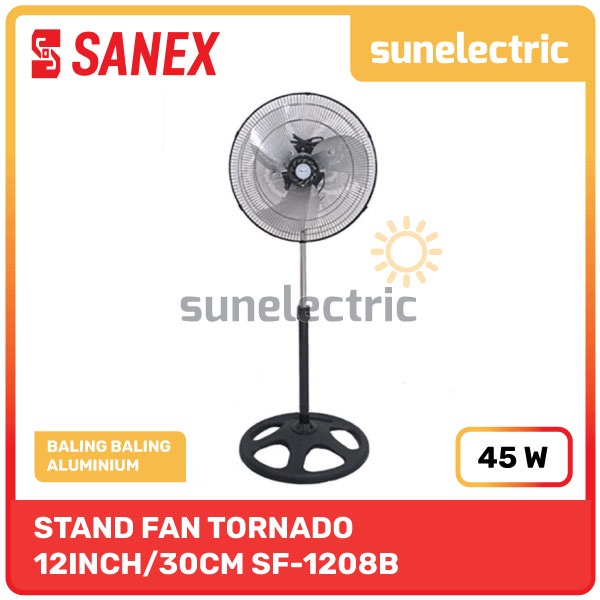 Jual Sanex SF-1208B Kipas Angin Tornado Baling Besi SF 1208B / Stand Fan 12 Inch SF1208B - Hitam ...