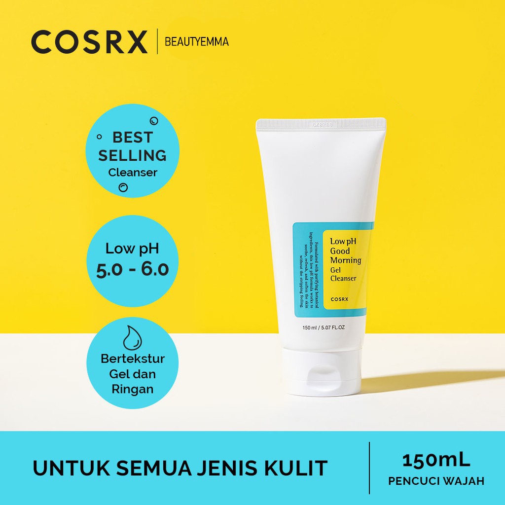 Jual COSRX- Low pH Good Morning Gel Cleanser - 150 ML (Sabun Wajah Untuk Semua Jenis Kulit ...