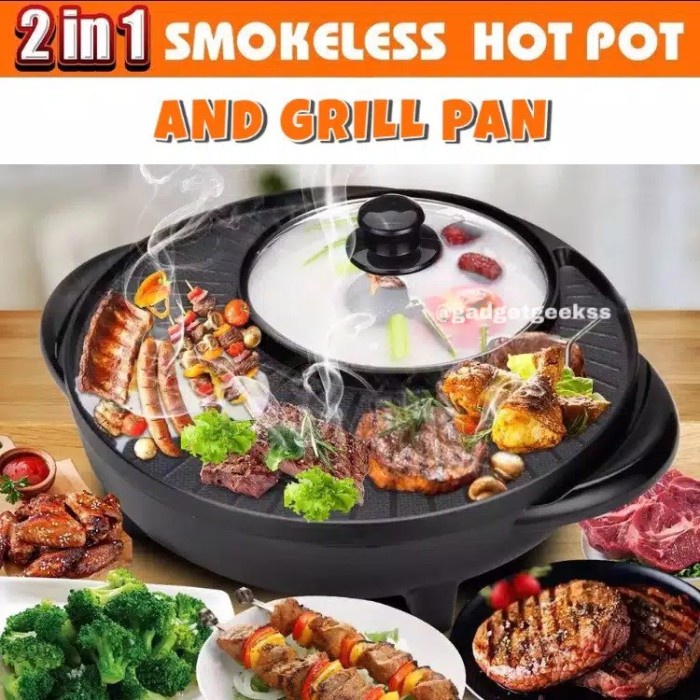 Jual BEST SELLER Grill Pan Listrik JUMBO Alat Masak SERBAGUNA Bakar ...