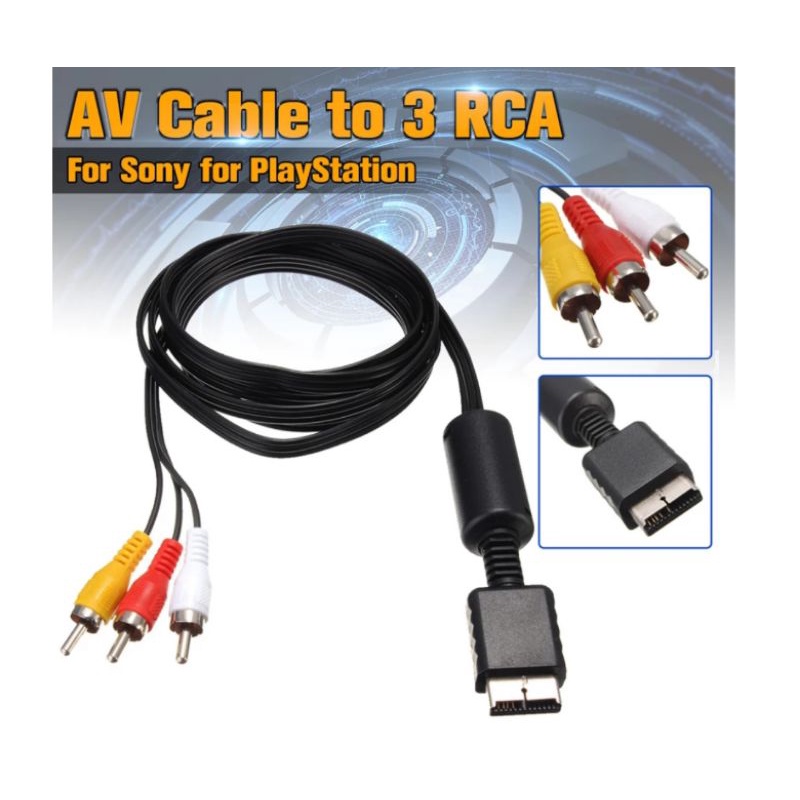 Jual Kabel cable av PlayStation ps2 PS3 original PS 2 PS 3 tv 3 rca ...