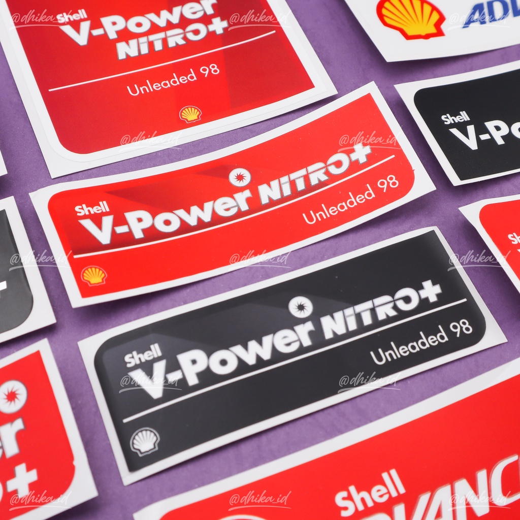 Jual Stiker Sticker Mobil Motor Bensin Shell V Power VPower Nitro ...