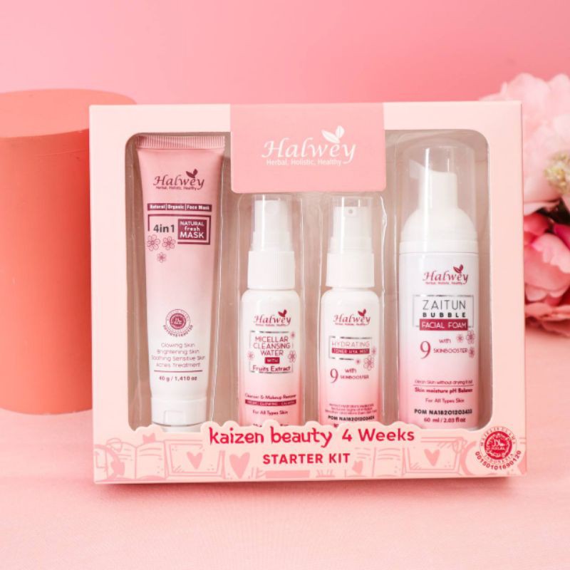 Jual Halwey Kaizen Beauty 4 Weeks Starter Kit | Shopee Indonesia