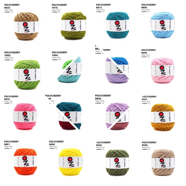 Jual Benang Rajut Onitsuga POLYCHERRY ( Poly Cherry Yarn ) | Shopee ...