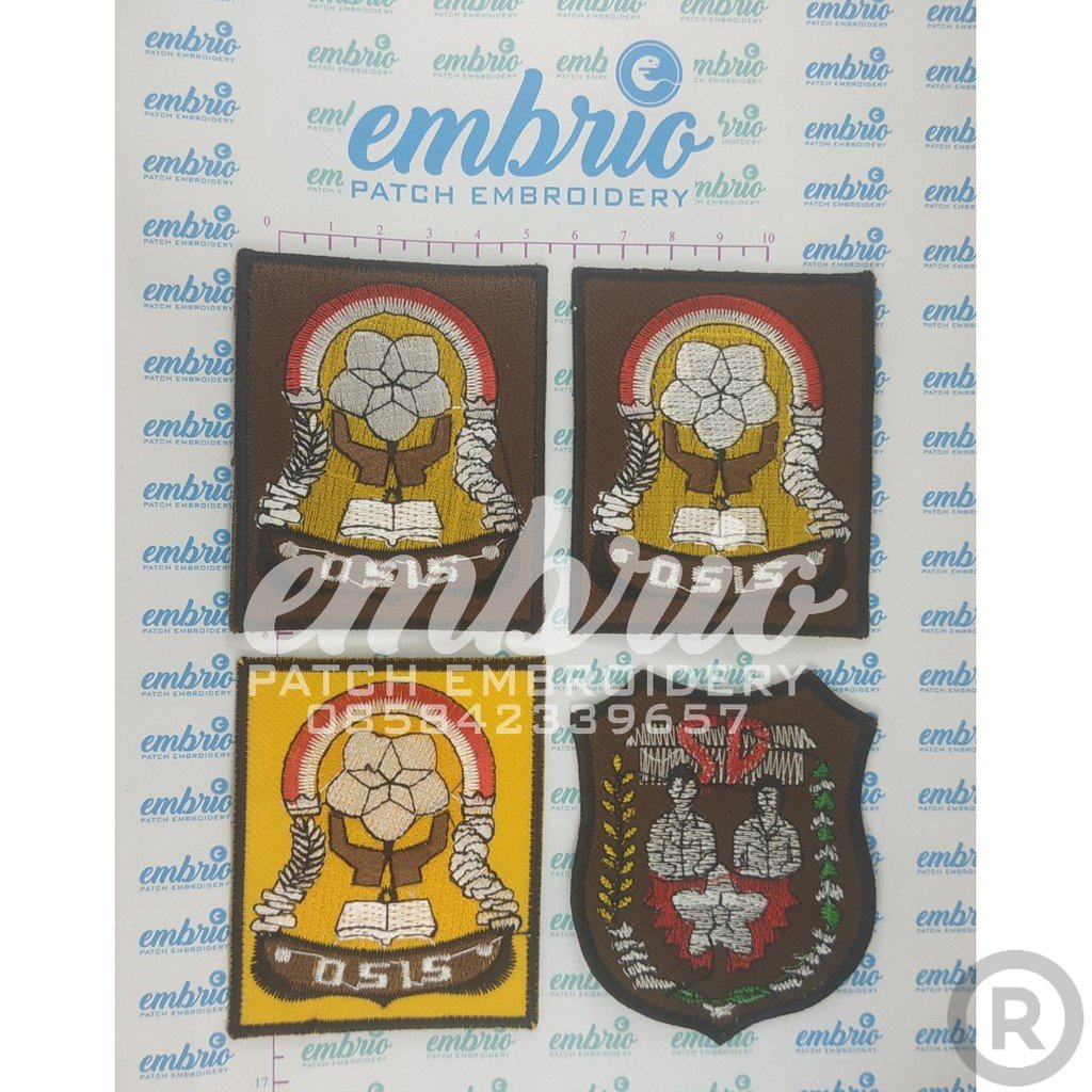 Jual Emblem Osis Badge Atribut Seragam Sekolah Emblem Bordir Seragam ...