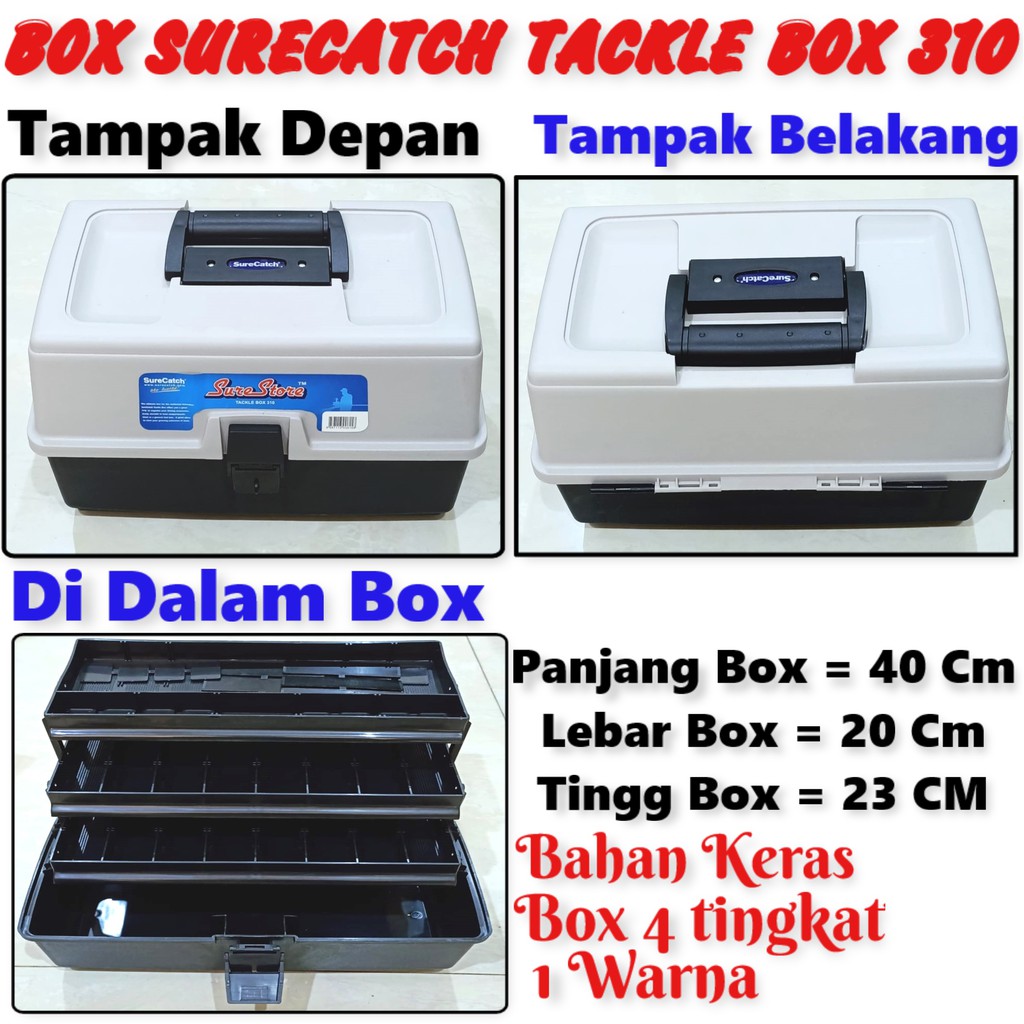 Jual Tackle Box Surecatch 310 Ultimate Box Fisherman (4 Tingkatan ...